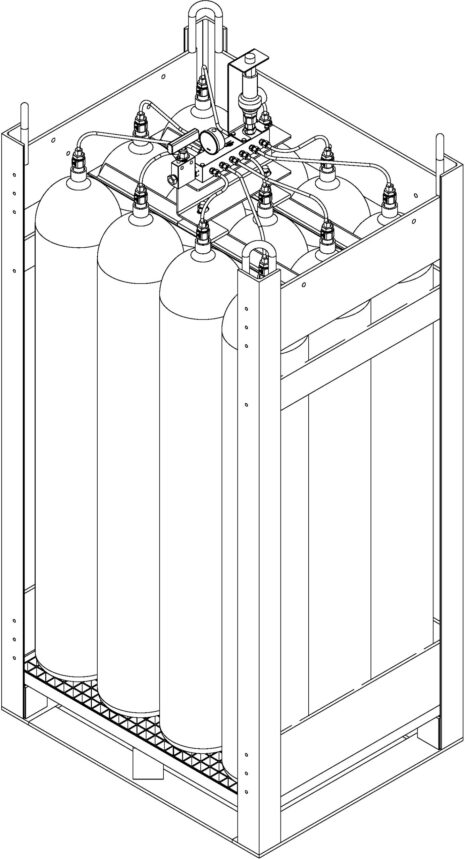 Air Storage Cylinder Lift Rack 600-350 - SeaComAir